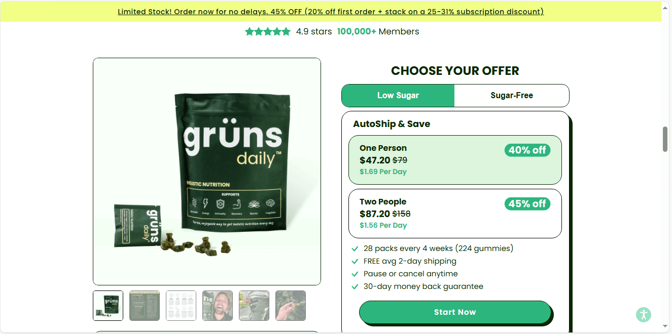 The Benefit Of Grüns Daily Nutritional Supplement